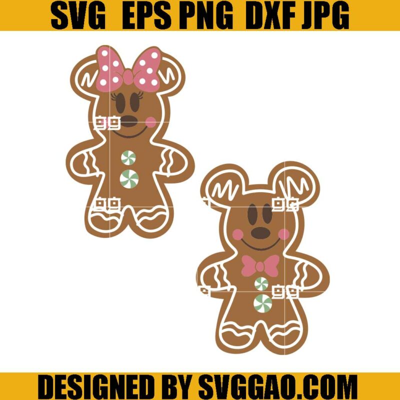 Gingerbread Mickey And Minnie SVG Bundle, Gingerbread Cookies Disney ...
