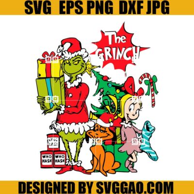The Grinch Christmas SVG, Santa Grinch Who Hash SVG
