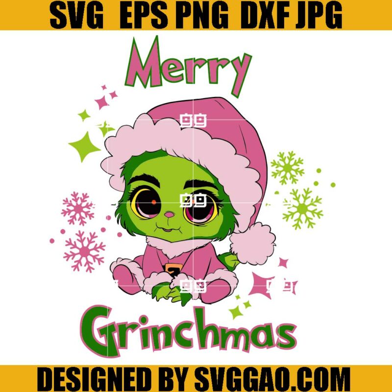 Baby Grinch SVG, Merry Grinchmas SVG, Santa Grinch SVG