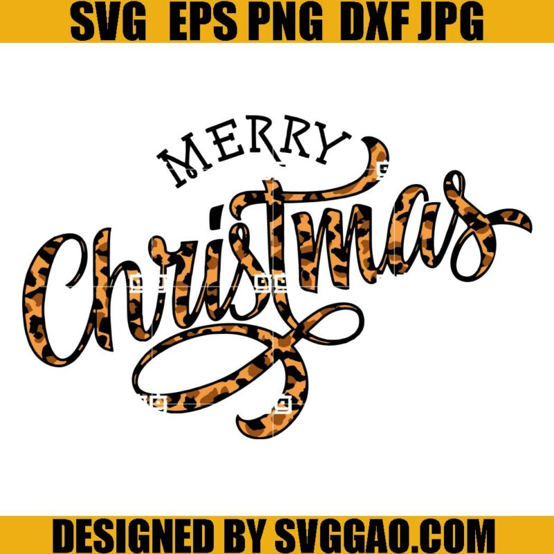 Leopard Christmas SVG, Merry Christmas SVG