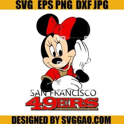Minnie San Francisco 49ers SVG, Minnie Football SVG