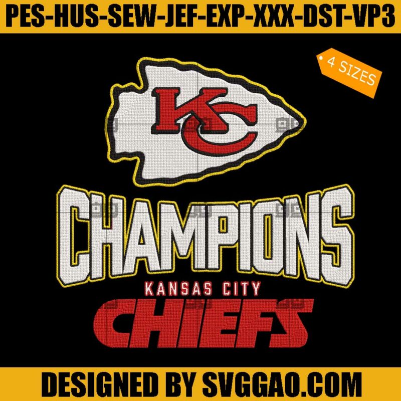 Champion Kansas City Chiefs Embroidery Design, Kansas City Chiefs NFL ...