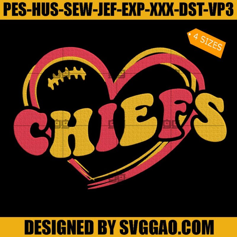 Chiefs Football Embroidery Design, Football Chiefs Kansas Embroidery ...