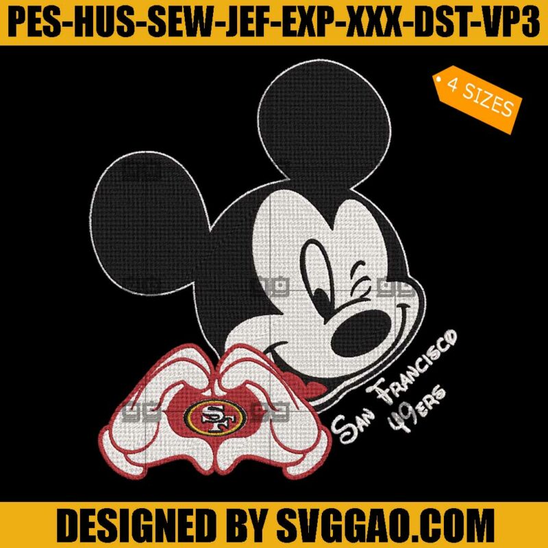 San Francisco 49ers Embroidery Design, Mickey Mouse Love San Francisco ...