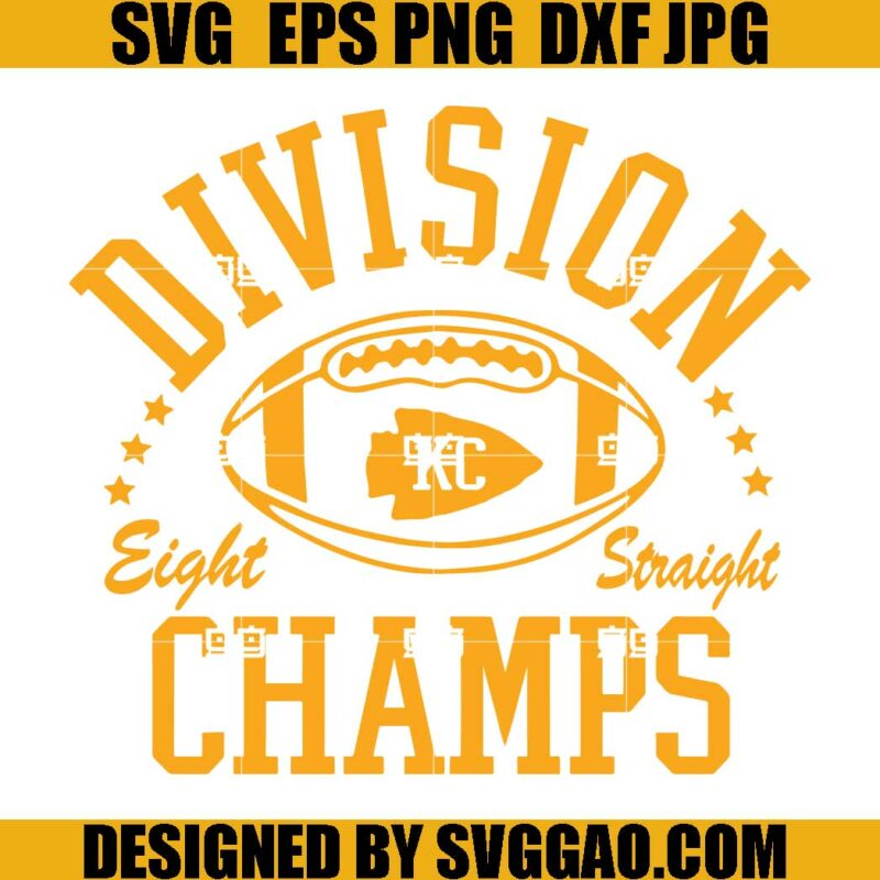 KC Division Champs SVG, Kansas City Chiefs SVG, NFL Football SVG