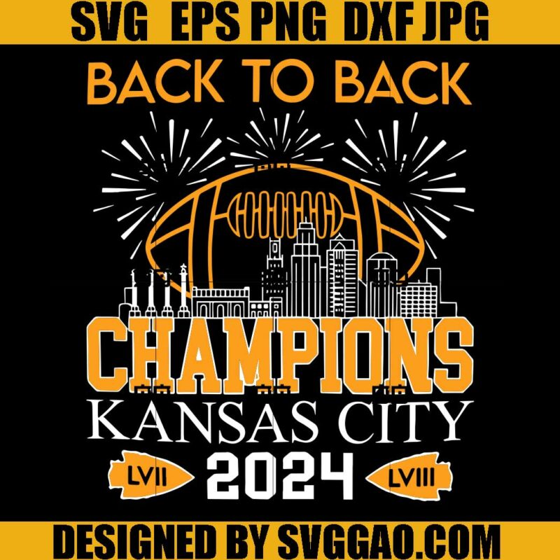 Back to Back Champions 2024 SVG, Kansas City Champions SVG, KC Champs ...