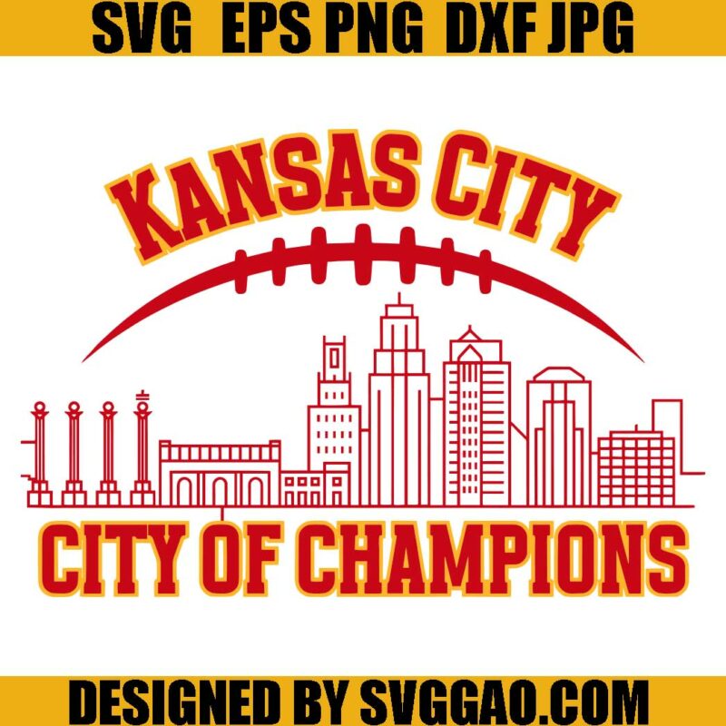 Kansas City Of Champions SVG, KC Football LVIII SVG, KC Champions SVG