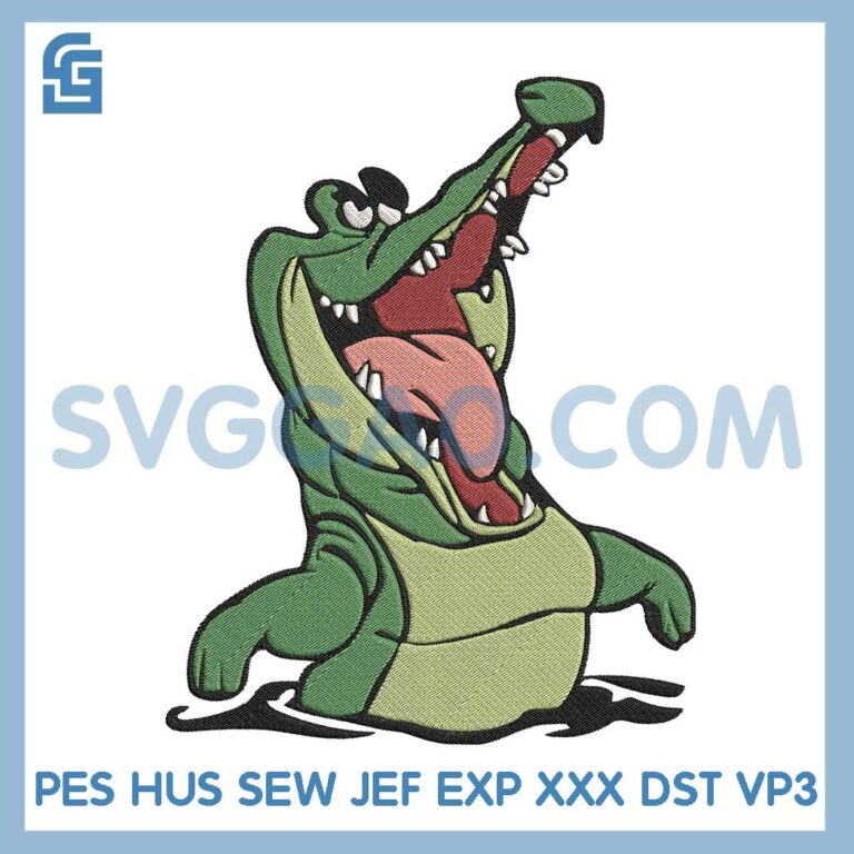 Tick-Tock The Crocodile Embroidery File, Disney Embroidery