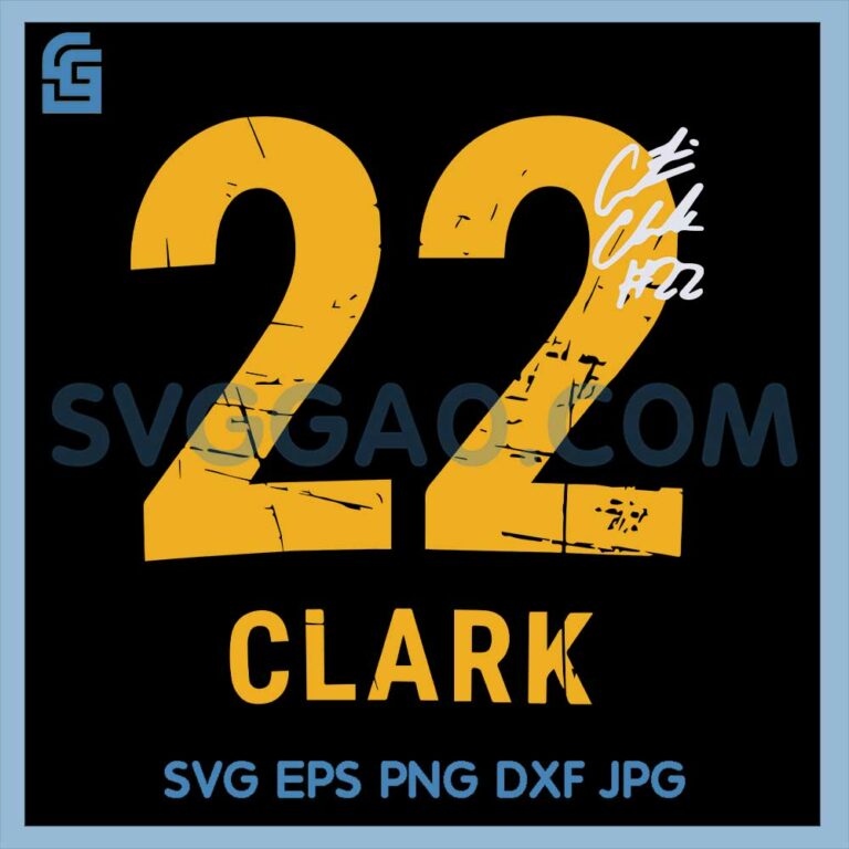 Indiana 22 SVG, Caitlin Clark SVG, Clark 22 SVG