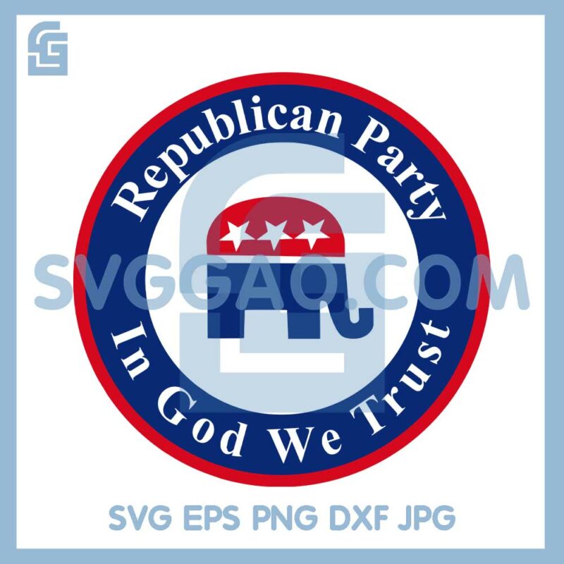 Republican Party In God We Trust SVG PNG, United States Republican SVG