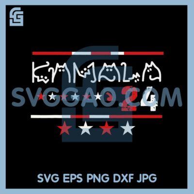 Kamala Harris Cat Lettering Positive PNG