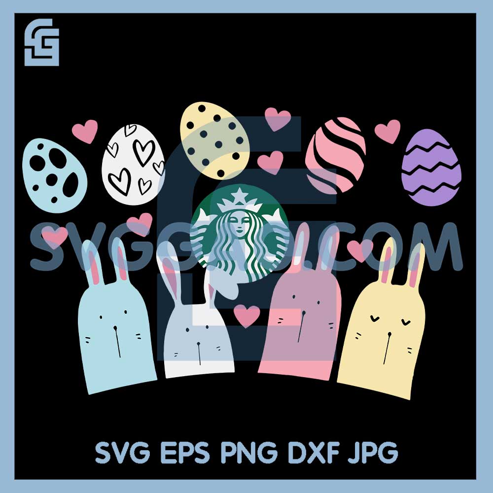 Bunny Easter Egg Starbucks Cup Svg, Egg Starbucks Svg