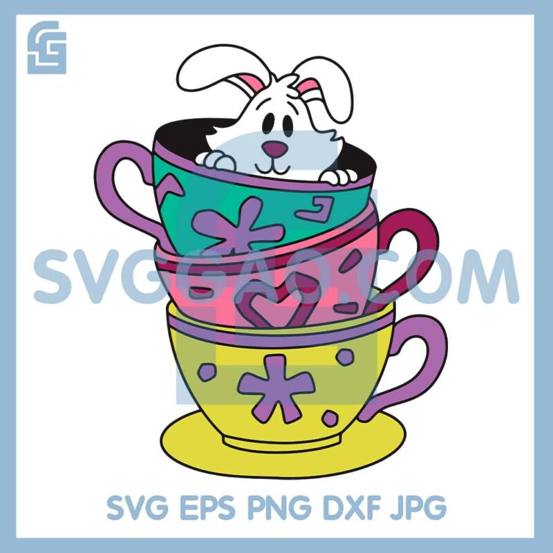 Easter Bunny In the Cup Svg, Easter Cup Svg, Bunny Cup Svg – SVGGAO