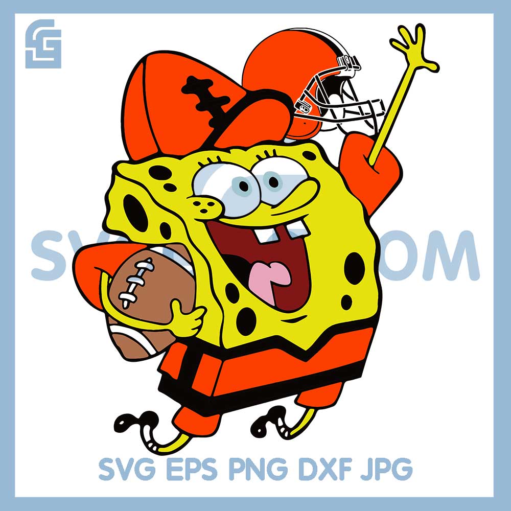 Cleveland Browns Football Spongebob Svg, Sport Svg, Spongebob Cleveland ...