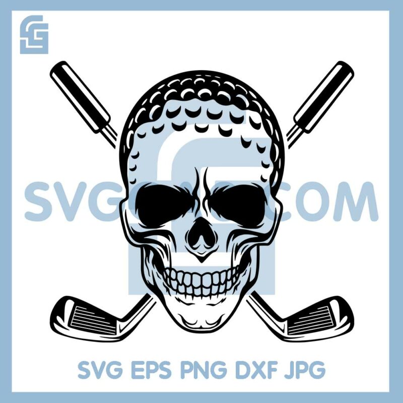 Golf Skull Cross Svg, Golfer Dad Svg, Skull Design Gift Idea Svg – SVGGAO