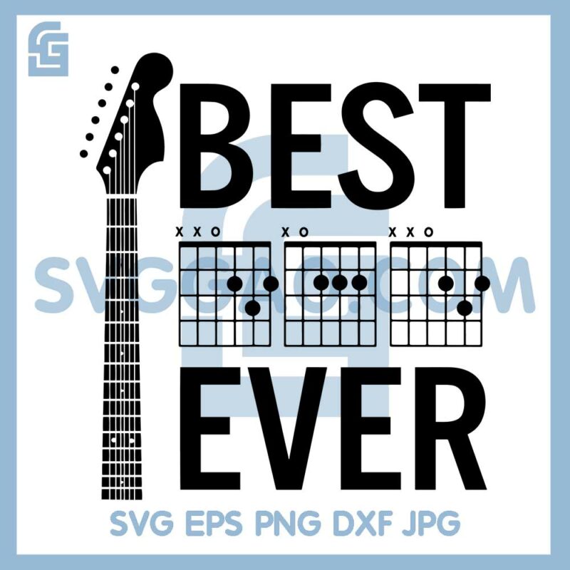 Dad Ever Guitar Svg, Bass Guitar Player Svg, Guitar Chords Dad Chord Svg