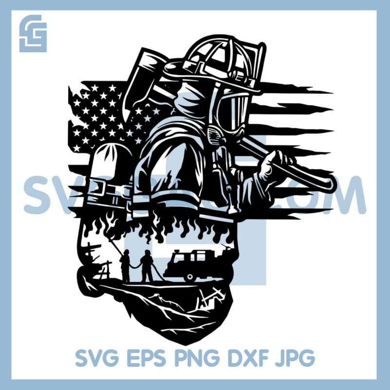Fire Fighter Dad Svg, Firefighter Svg, Fireman Svg, Dad Life Svg, US ...