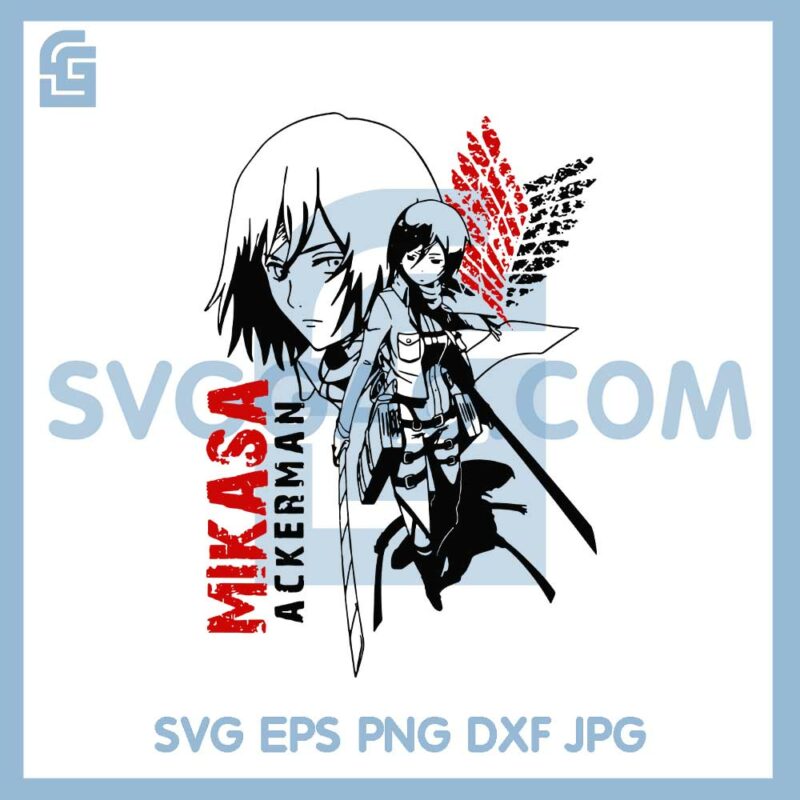 Ackerman Holding Two Swords Svg, Attack Titan Mikasa Anime Svg – SVGGAO