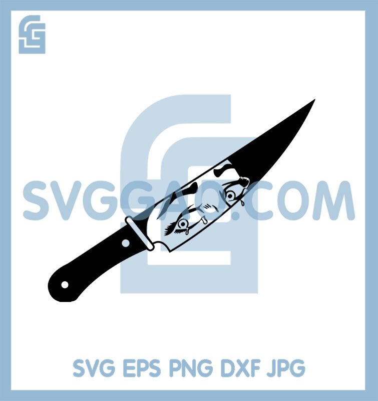 Anime Face On A Knife Svg, Girl Anime Kinfe Svg, Anime Face Knife Svg ...