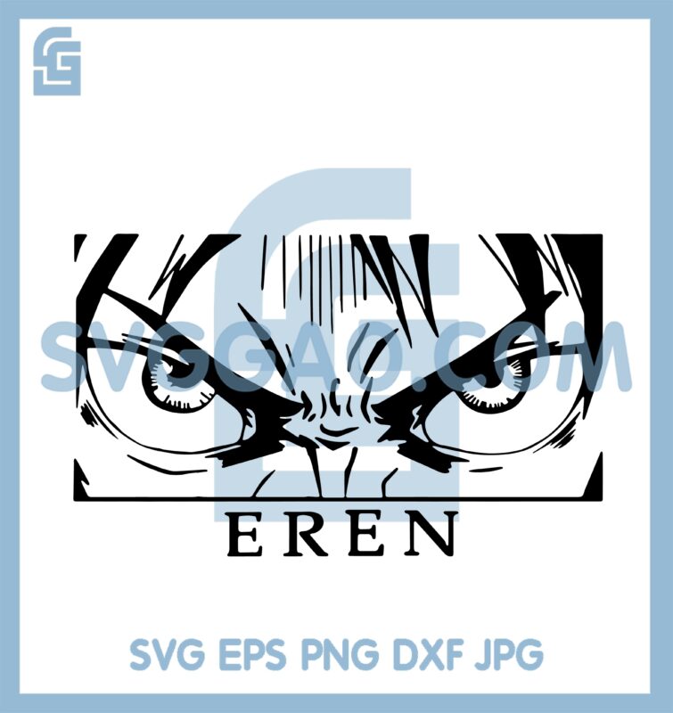 Eren Yeager Eyes Svg, Eren Titan Attack On Anime Svg, Yeager Eyes Svg ...