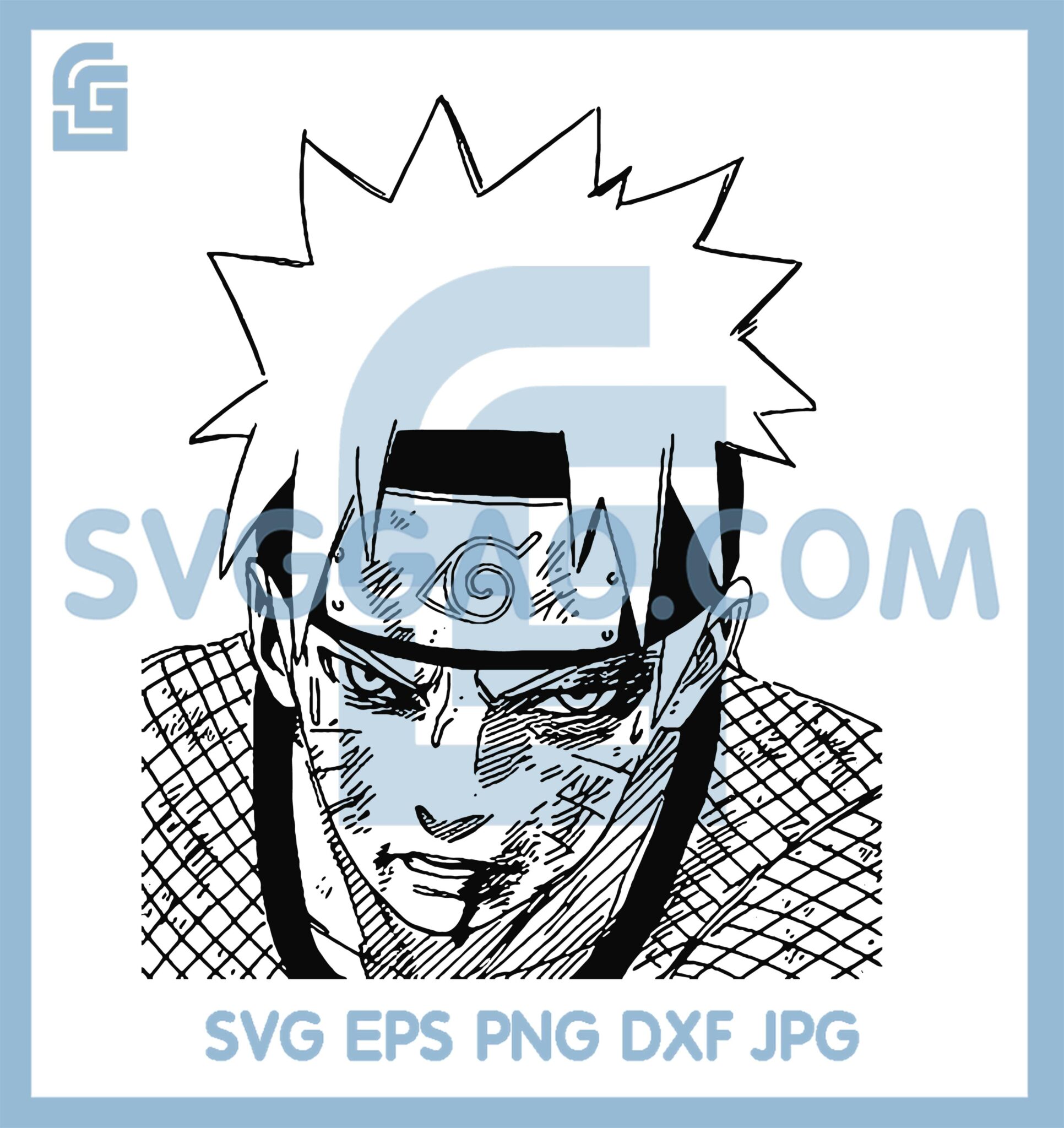 Evil Naruto Face Svg, Anime Evil Svg, Anime Halloween Svg