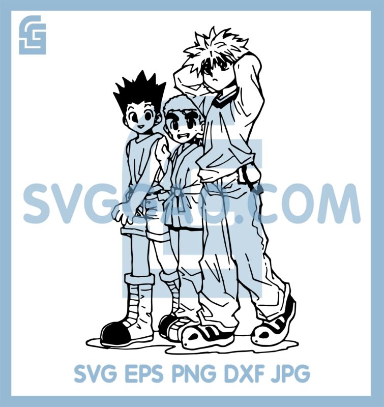 Friend Hunter X Hunter Svg, Anime Zoldyck Killua Svg, Gon Freecss Svg ...