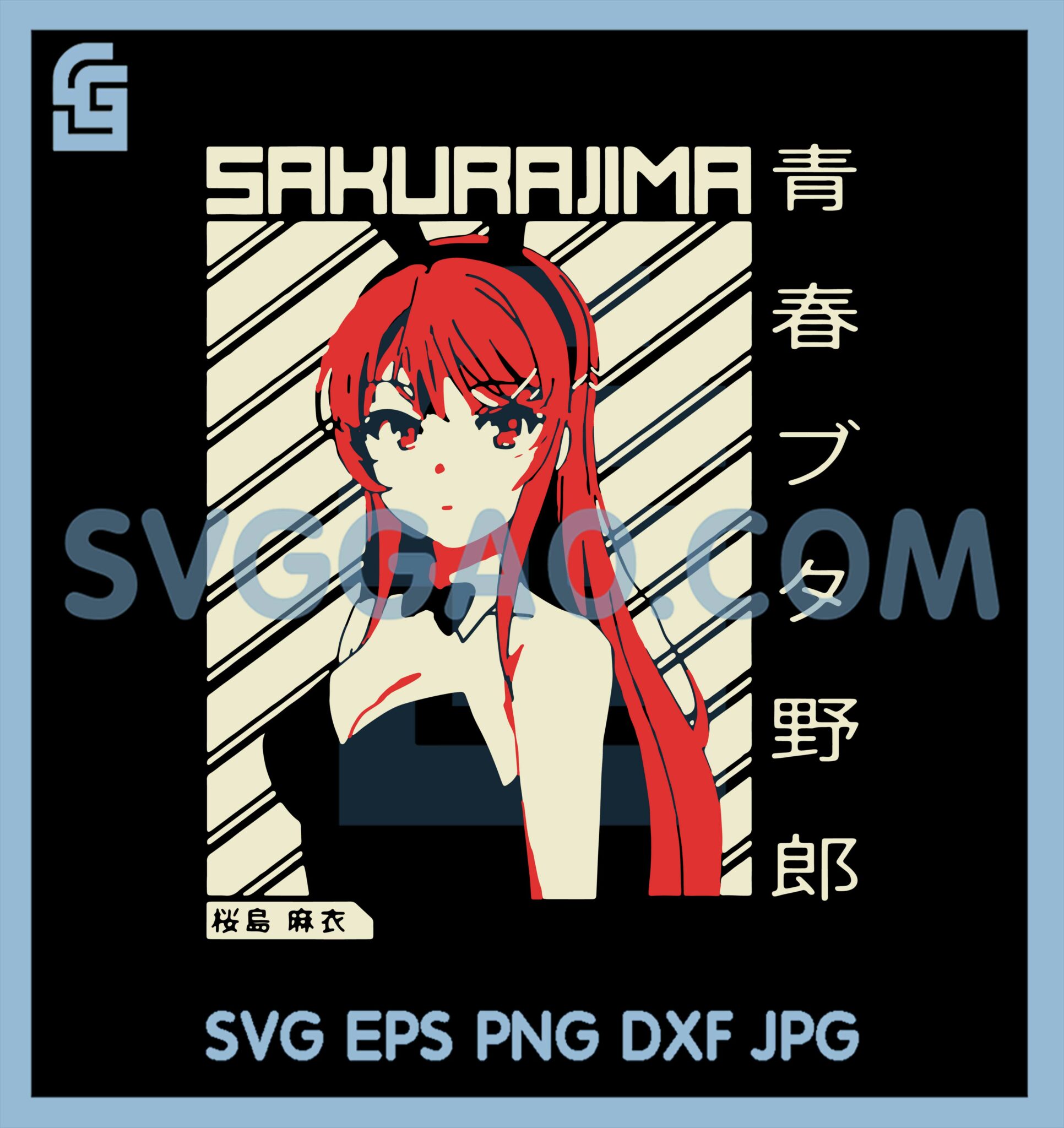Girl Mai Sakurajima Svg, Seishun Buta Yarou Svg, Anime Girl Svg – SVGGAO