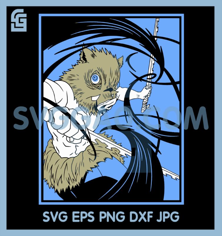 Hashibira Inosuke Cute Svg, Kimetsu No Yaiba Svg, Demon Anime Svg