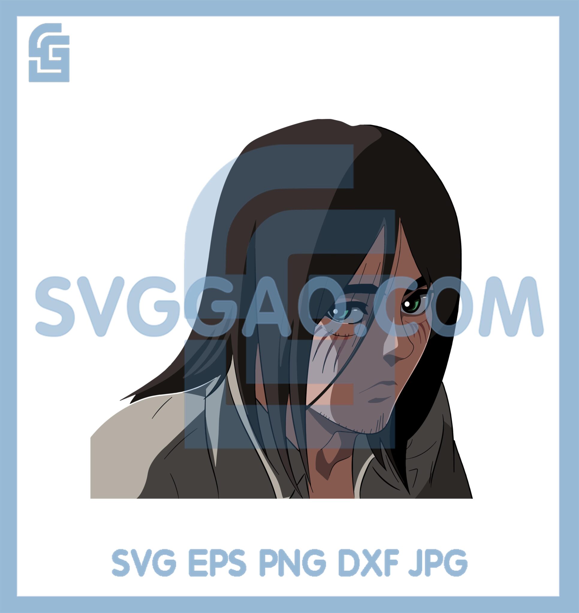 Anime Girl Mikasa Svg, Eren Yeager Mikasa Svg, Attack On Titan Mikasa ...