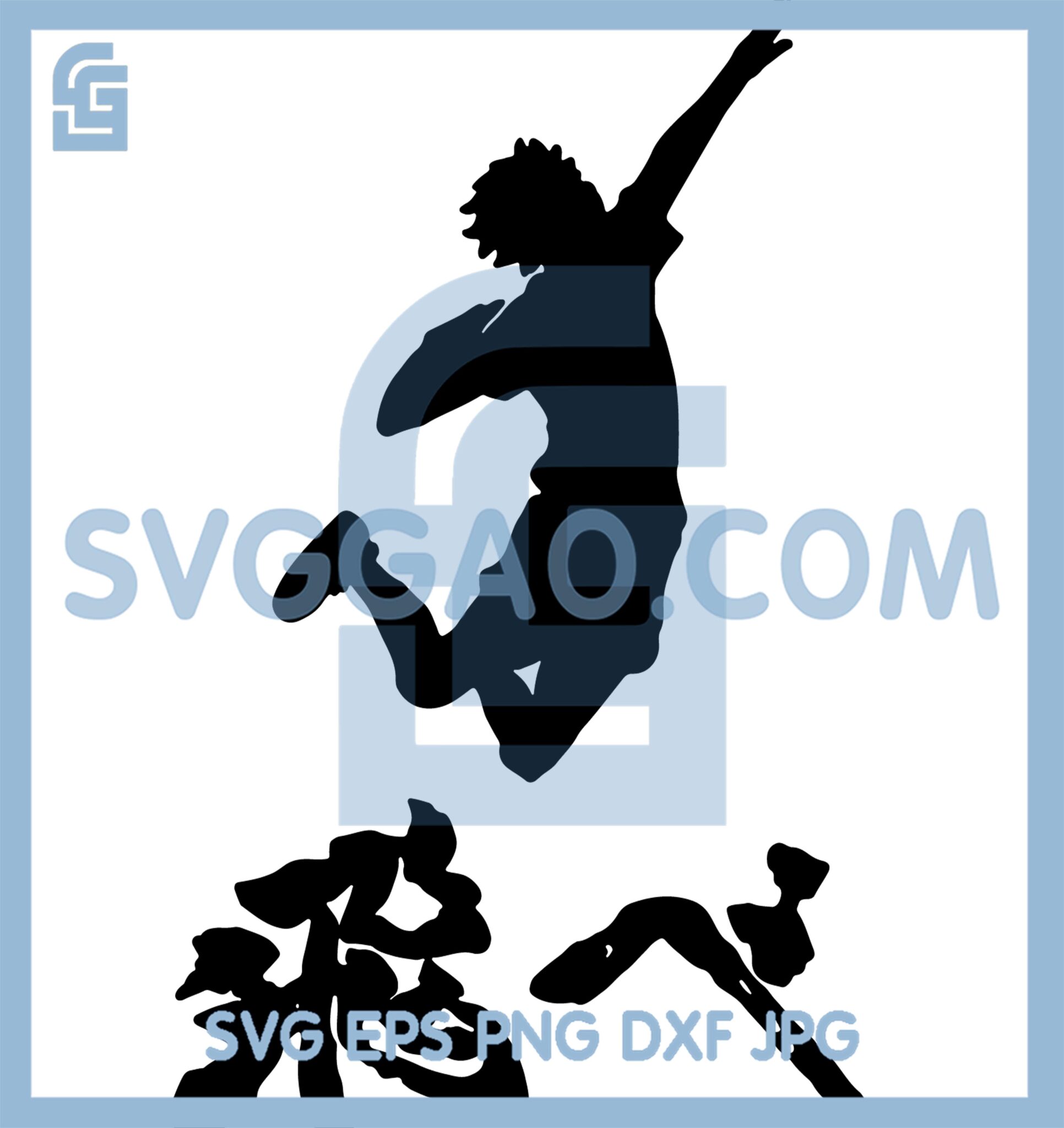 Anime Haikyuu Flying Volleyball Svg, Kawaii Svg Anime Svg, Volleyball ...