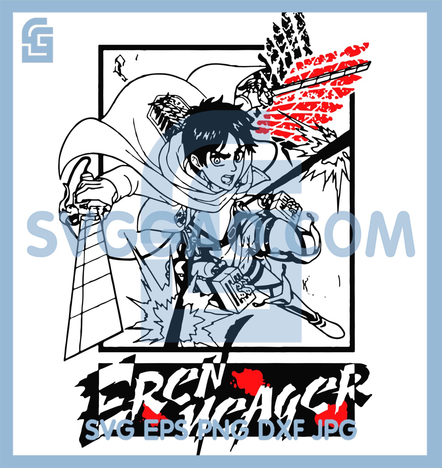 Eren Yeager My God Svg, Attack On Titan Svg, Eren Yeager Anime Eren Svg ...