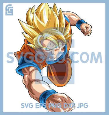 Goku Super Saiyan Svg, Goku Svg, Goku Anime Svg – SVGGAO