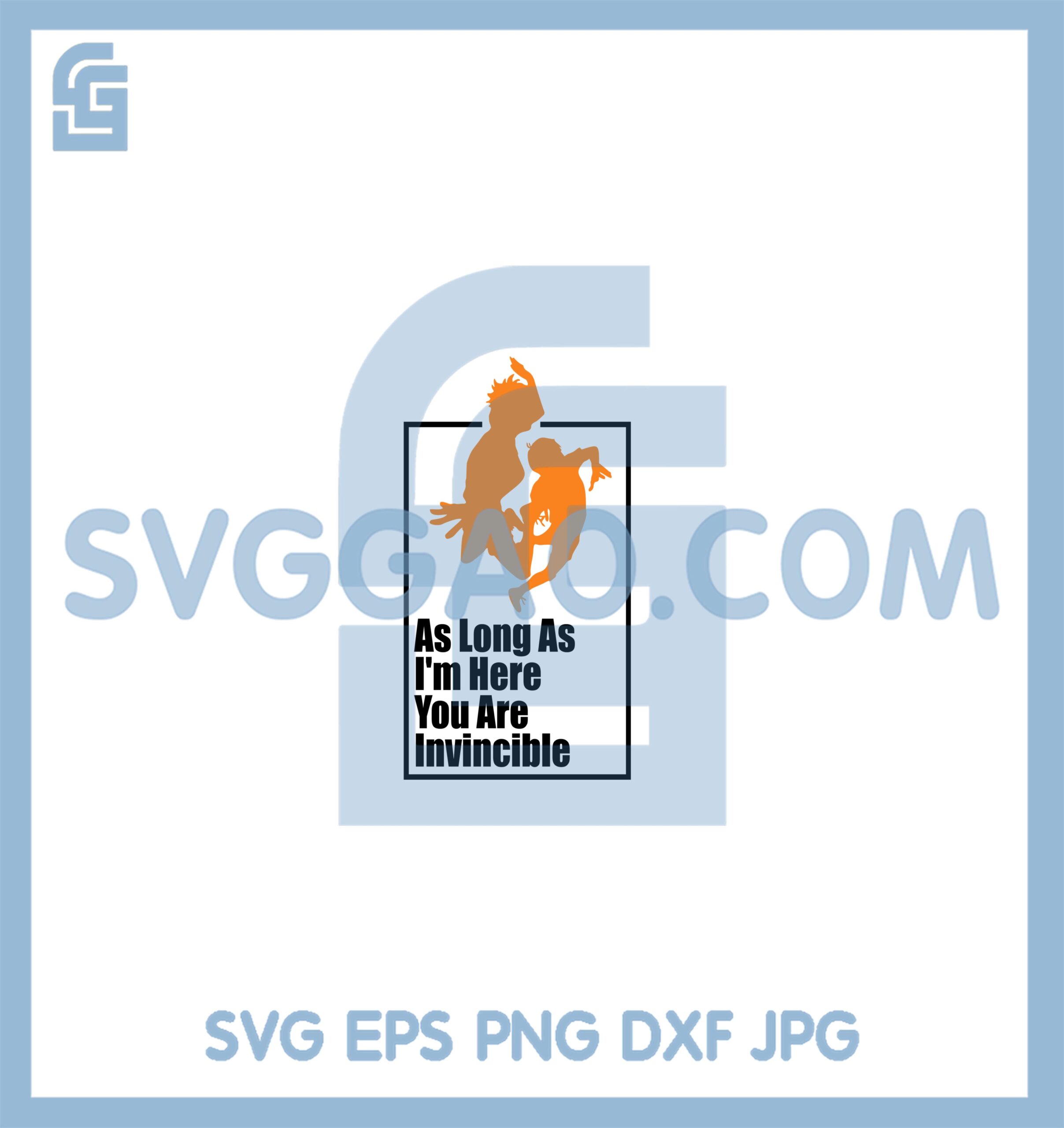 Hinata And Kageyama Haikyuu Svg, As Long As Im Here You Are Invincible ...