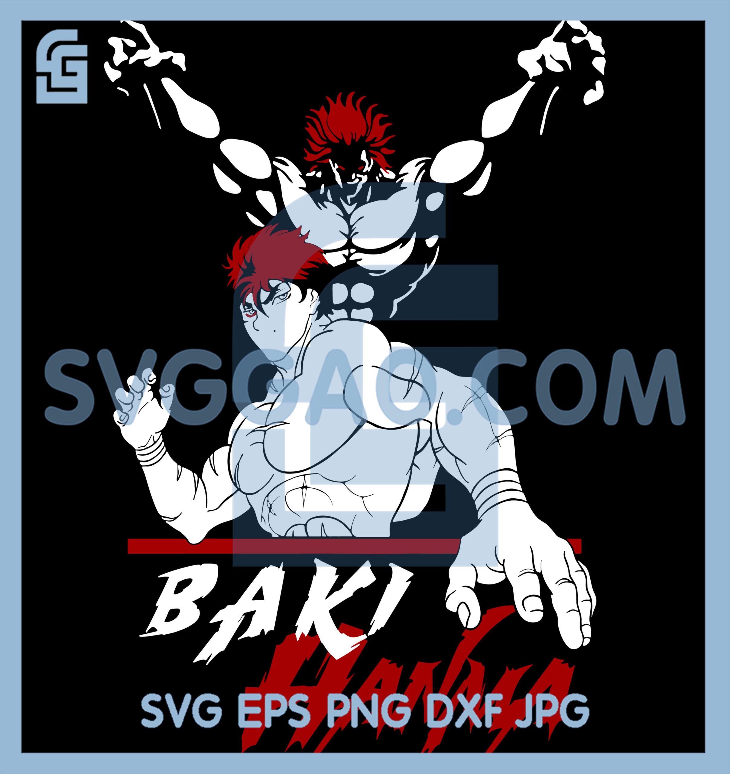 Anime Baki Hanma Svg, Baki Anime Svg, Japan Anime Character Svg