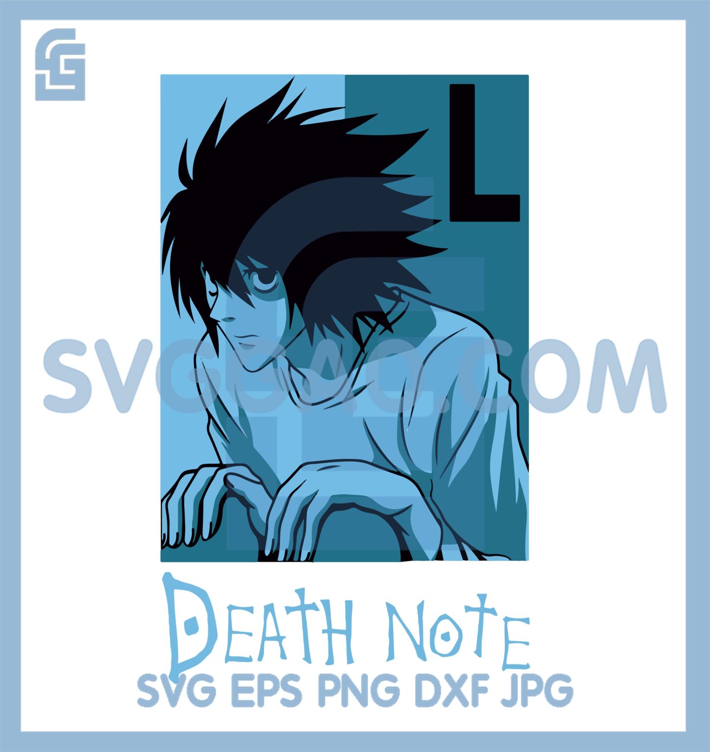 Adesivo Death Note Svg, Anime Cartoon Svg, Kawaii Svg