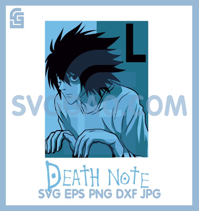 Adesivo Death Note Svg, Anime Cartoon Svg, Kawaii Svg
