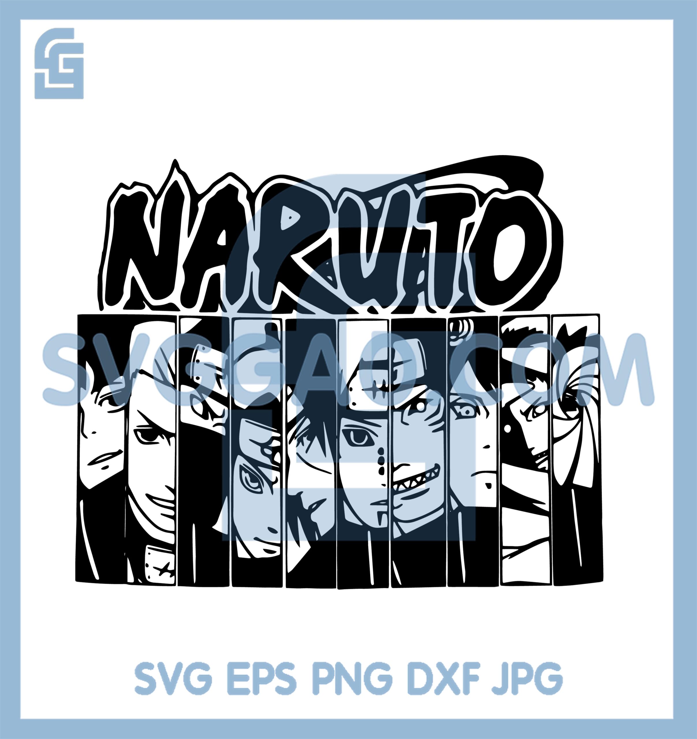 Akatsuki Best Character Svg, Akatsuki Face Svg, Anime Akatsuki Svg