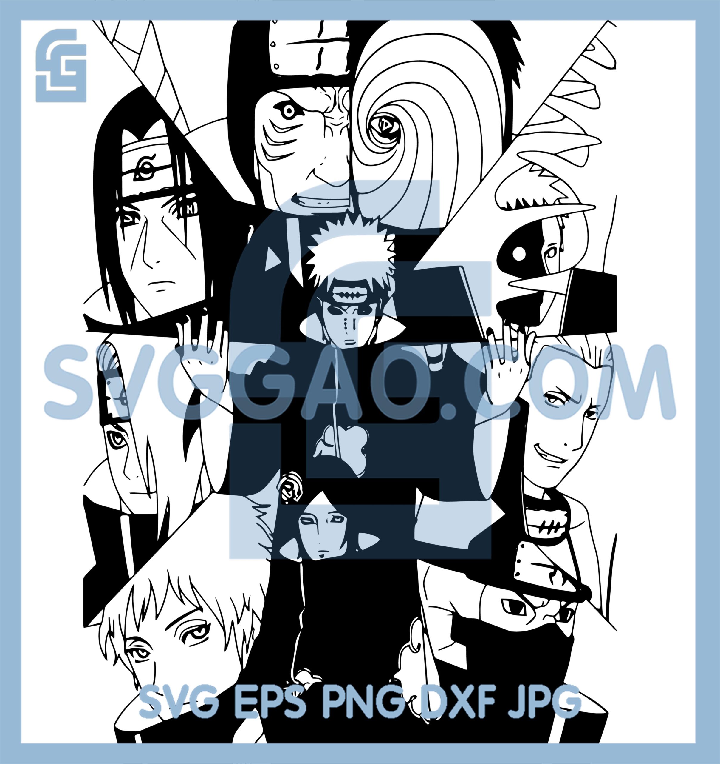 Akatsuki Naruto Hero Svg, Anime Svg, Anime Gift Svg, Love Anime Svg