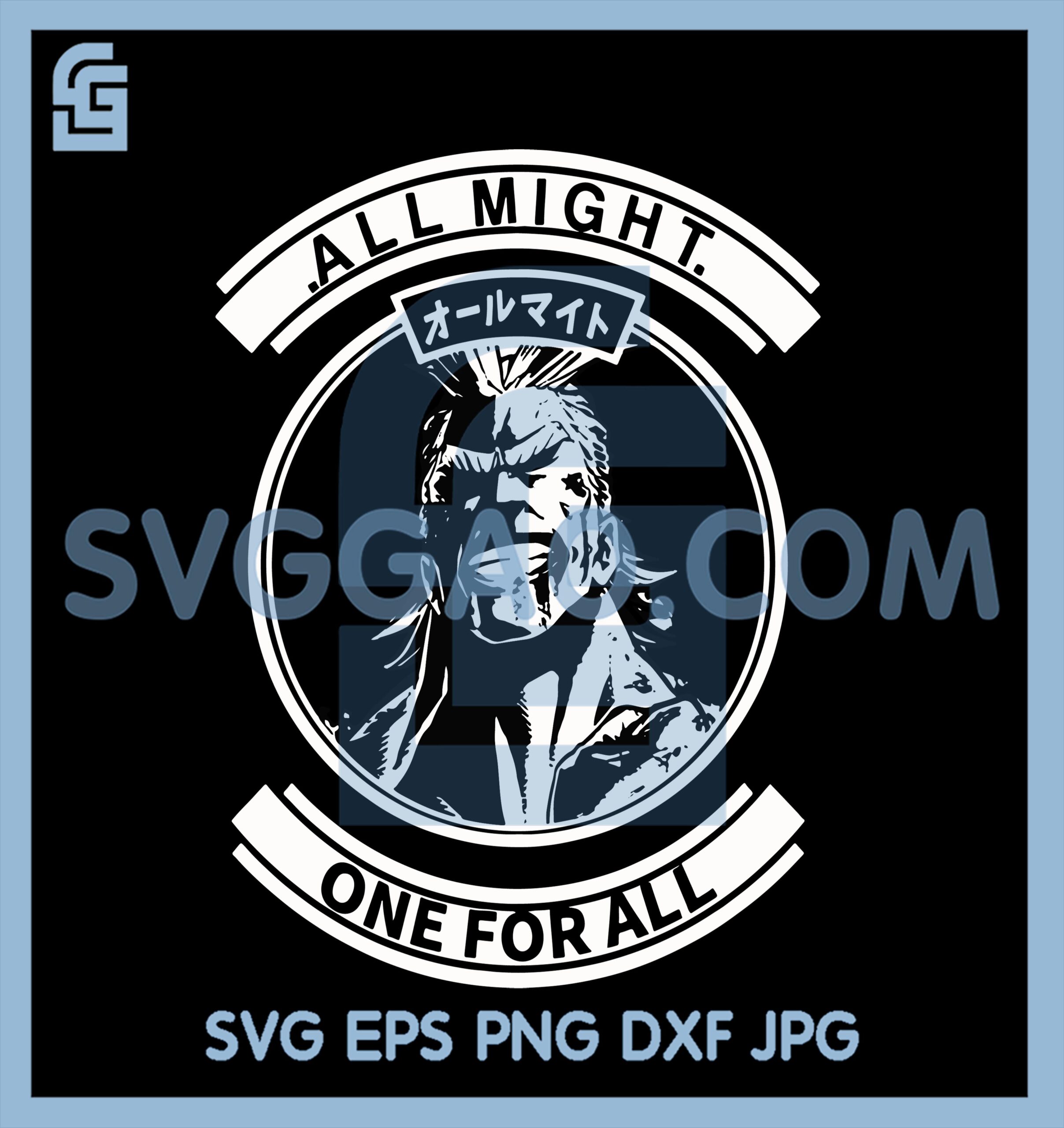 All Might One For All Svg, All Might Svg, Plus Ultra Svg, Anime Gift ...