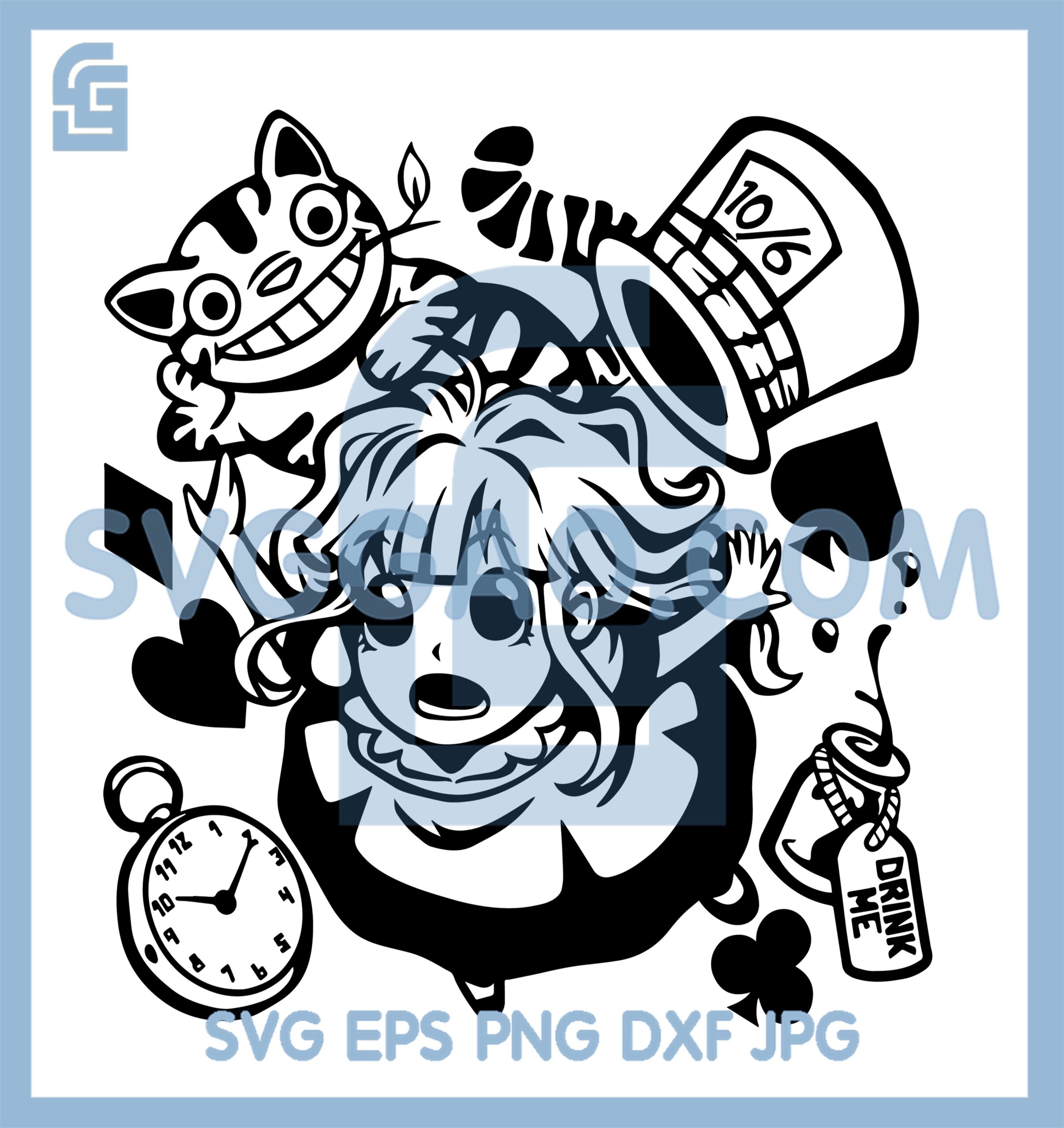 Anime Alice Svg, Alice's Adventures In Wonderland Svg