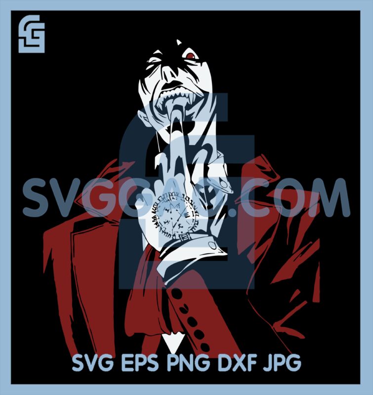 Anime Alucard Svg, Alucard Cute Svg, Anime Design Svg