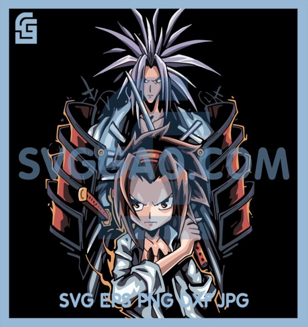 Anime Asakura Yoh Svg, Amidamaru Svg, Shaman King Japanese Svg – SVGGAO