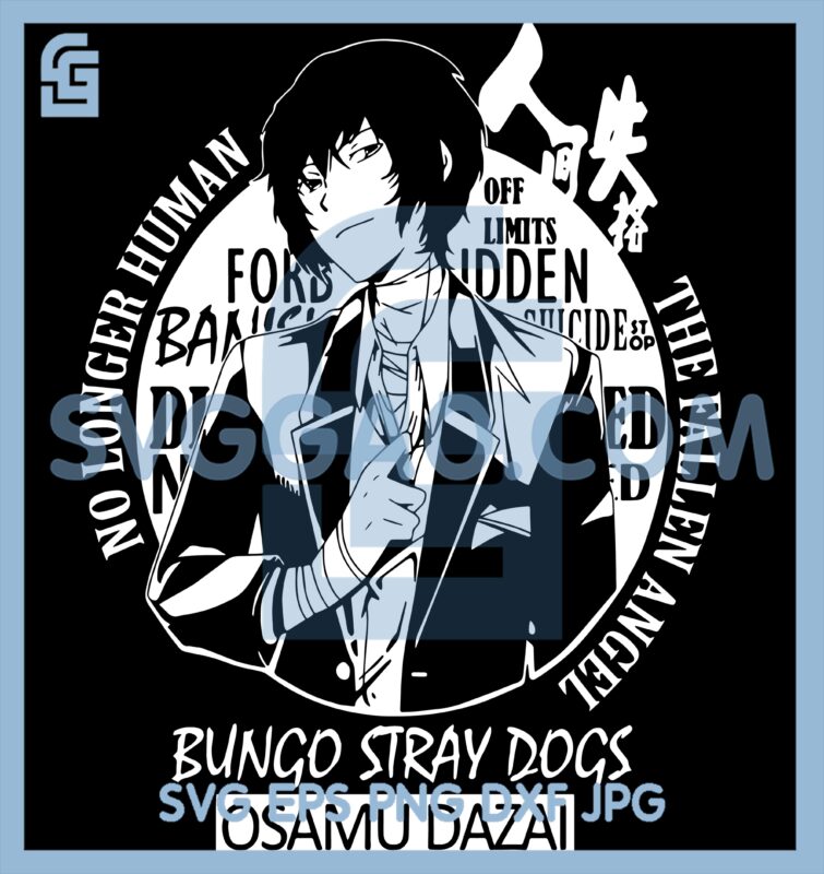 Anime Dazai Osamu Svg, Bungo Stray Dogs Svg, Dazai Osamu Vector Svg