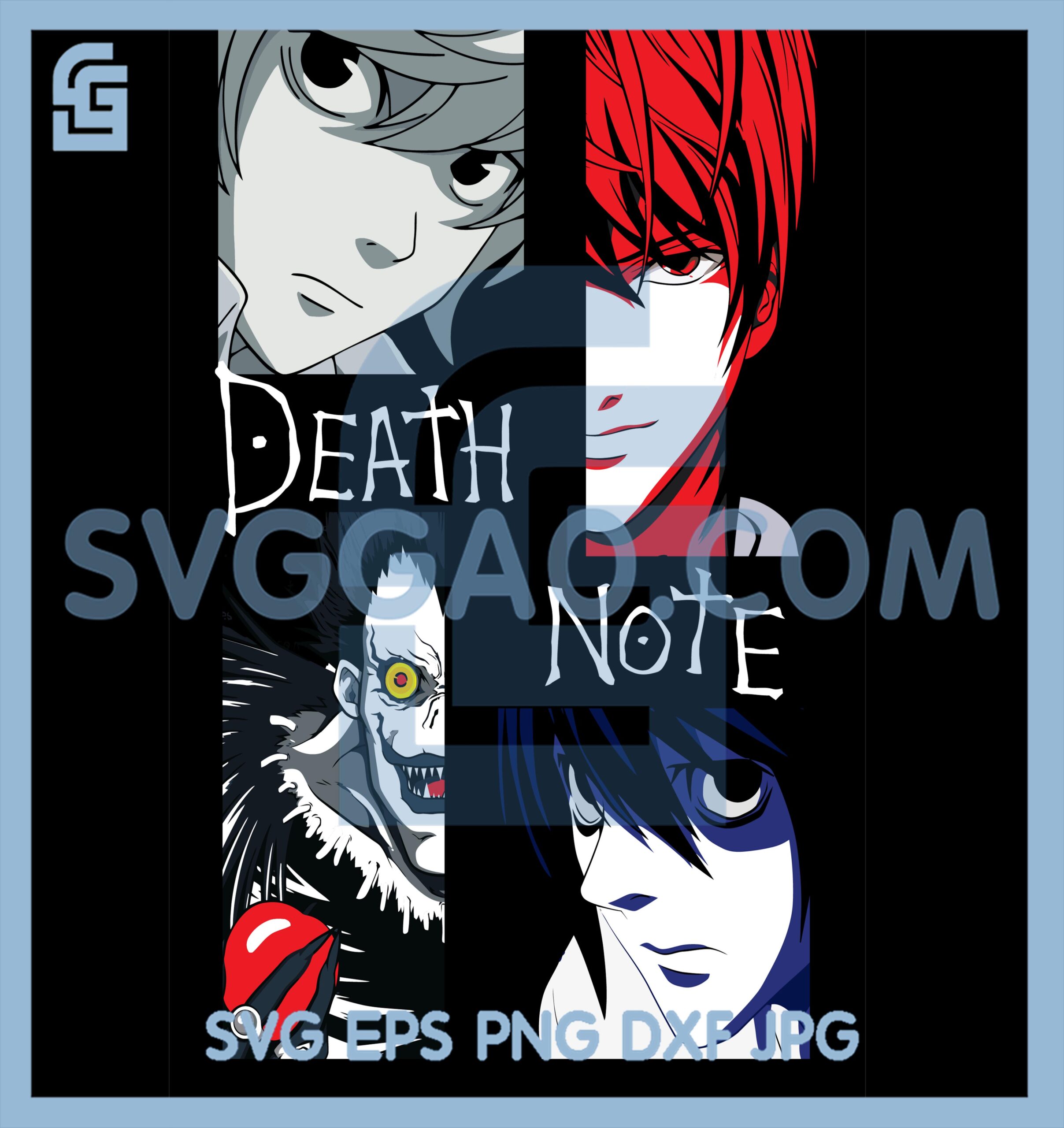 Anime Death Note Svg, Manga Japanese Anime Svg, Manga Yagami Raito Svg ...