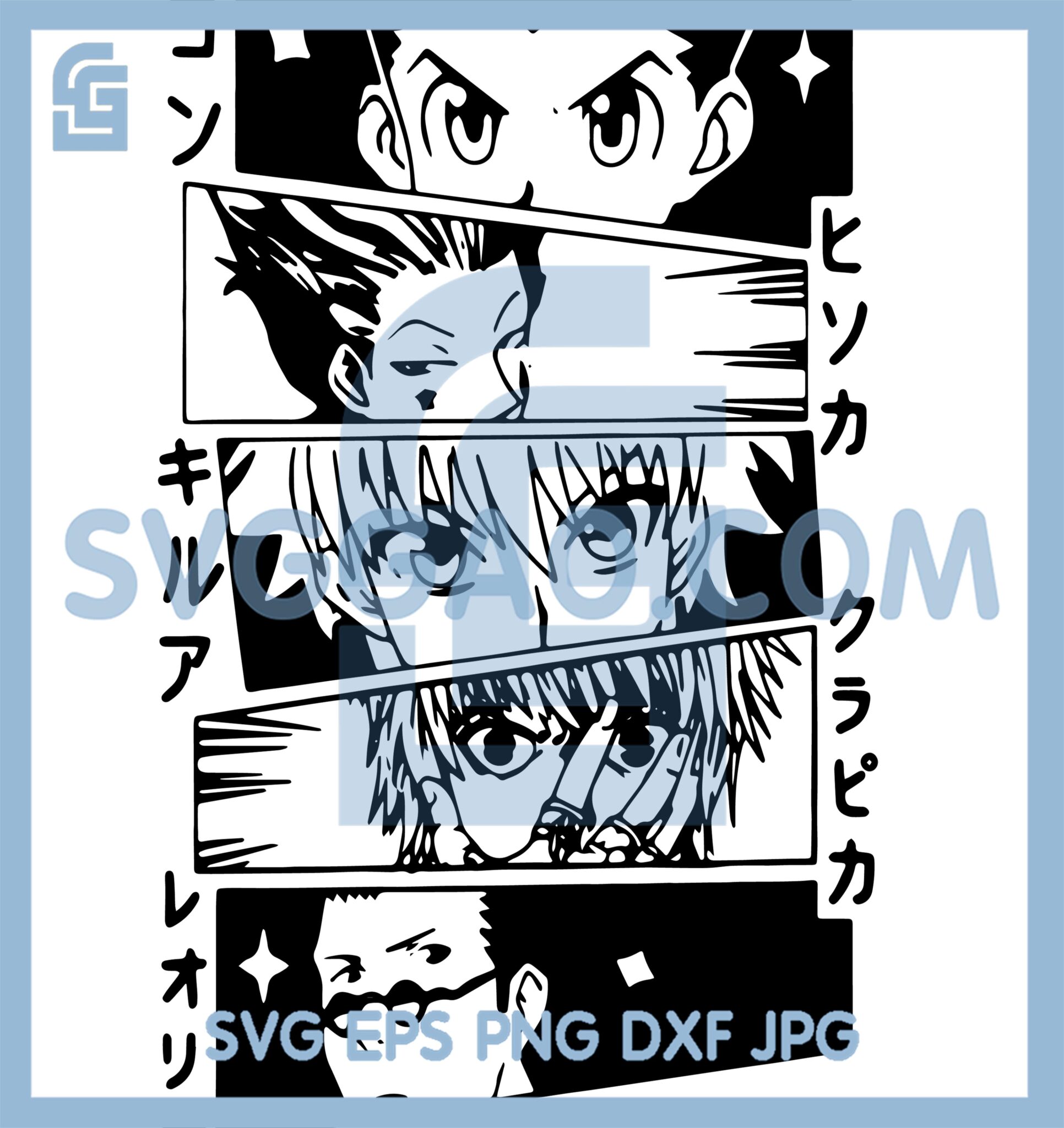 Anime Frames Svg, Manga Svg, Japanese Svg, Anime Cartoon Svg