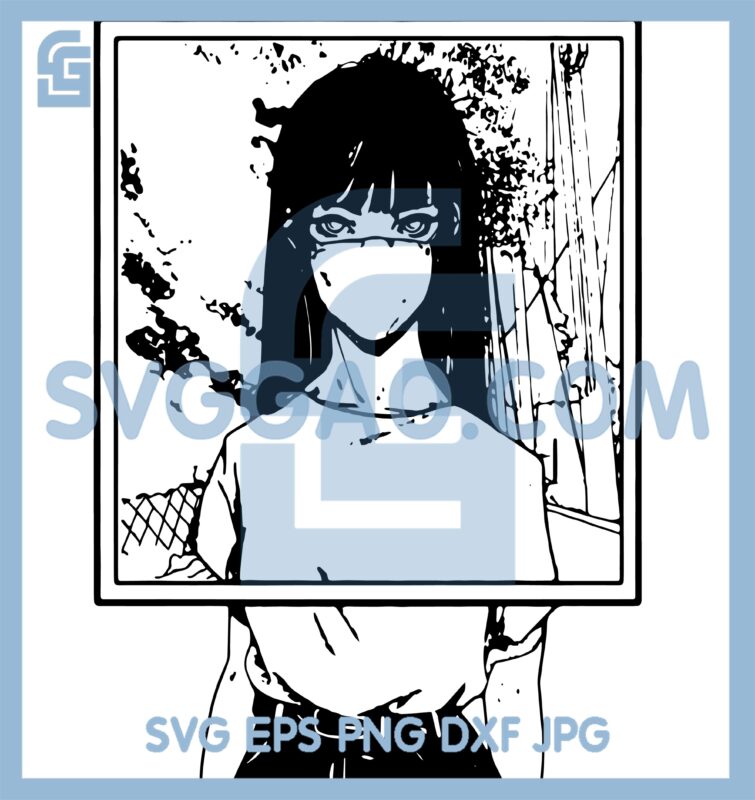 Anime Girl Wear The Mask Svg, Anime Love Gift Svg – SVGGAO