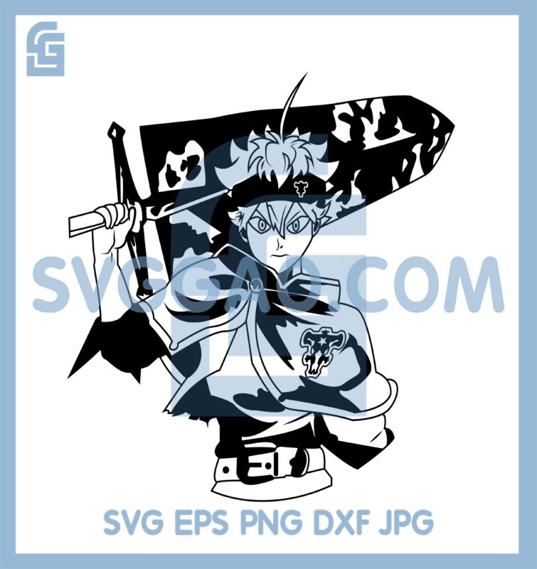 Asta Damon Hold The Sword Svg, Asta Anime Svg, Magic Knights Svg