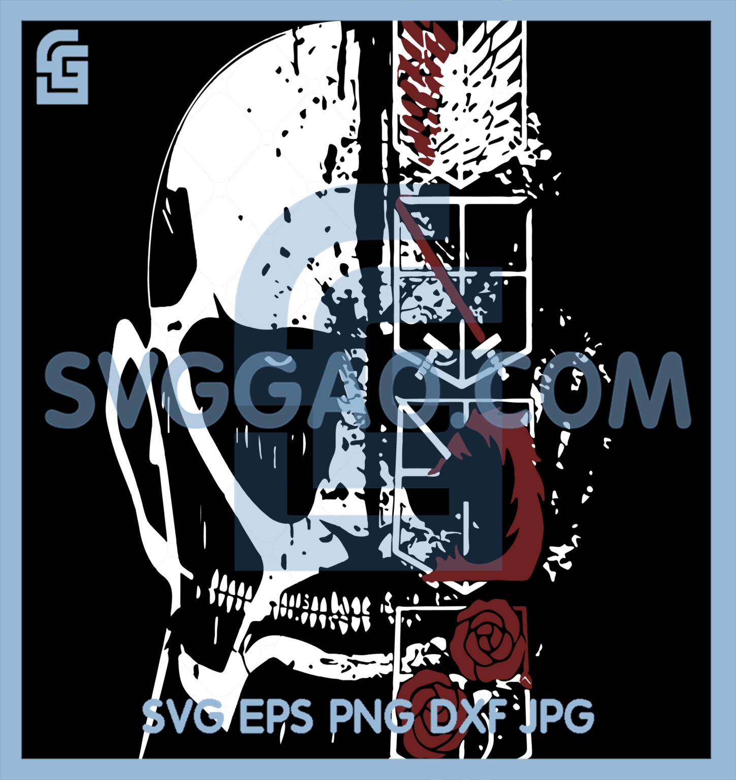 Attack On Titan Skull Svg, Attack On Titan Logo Svg, Anime Svg – SVGGAO