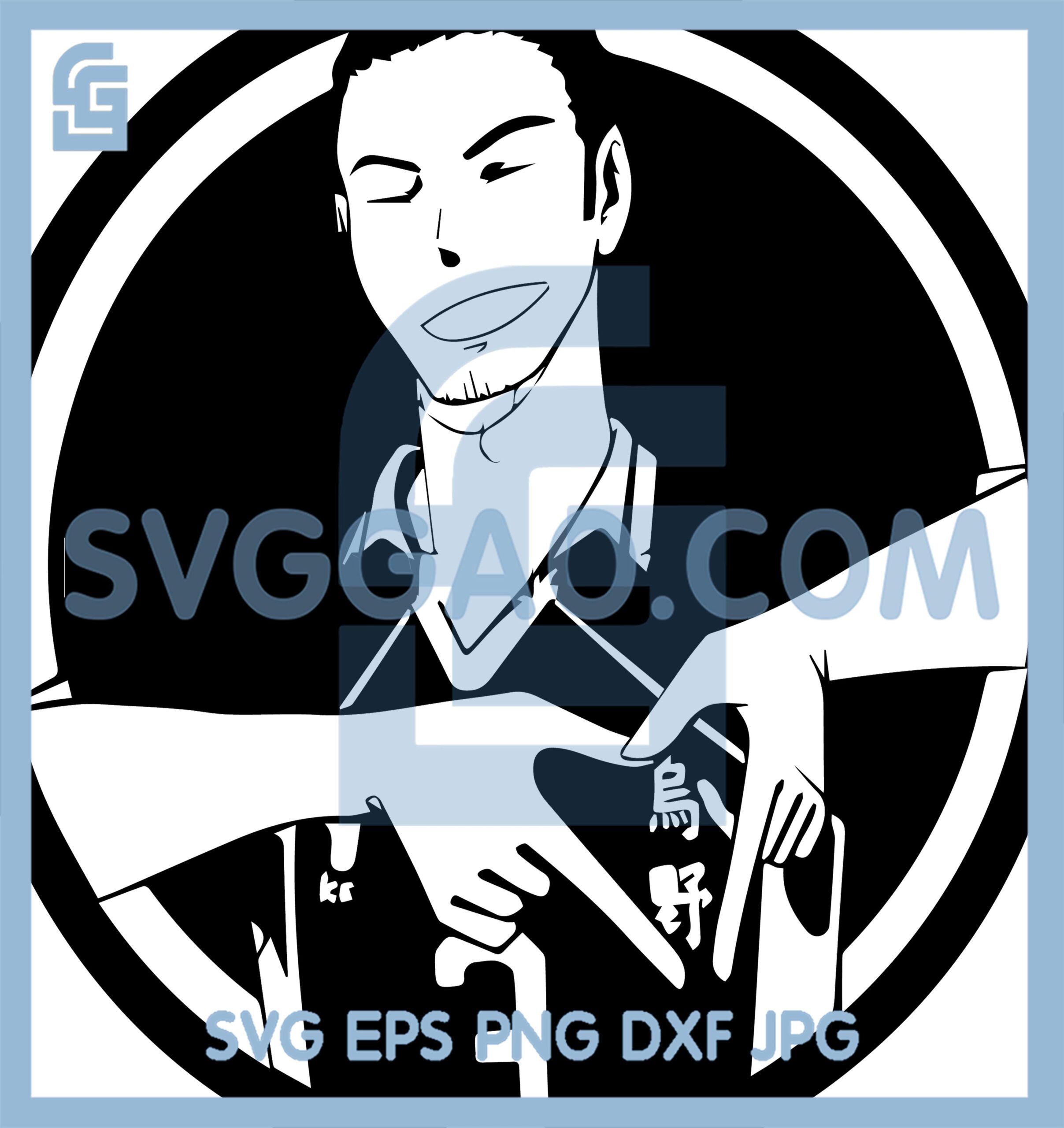 Azumane Asahi Svg, Haikyuu Karasuno Svg, Kawaii Anime Svg