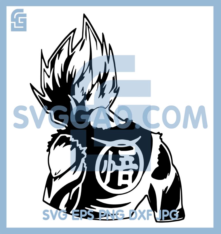 Behind Vegeta Dragon Ball Svg, Dragon Ball Z Svg, Anime Cartoon Svg ...